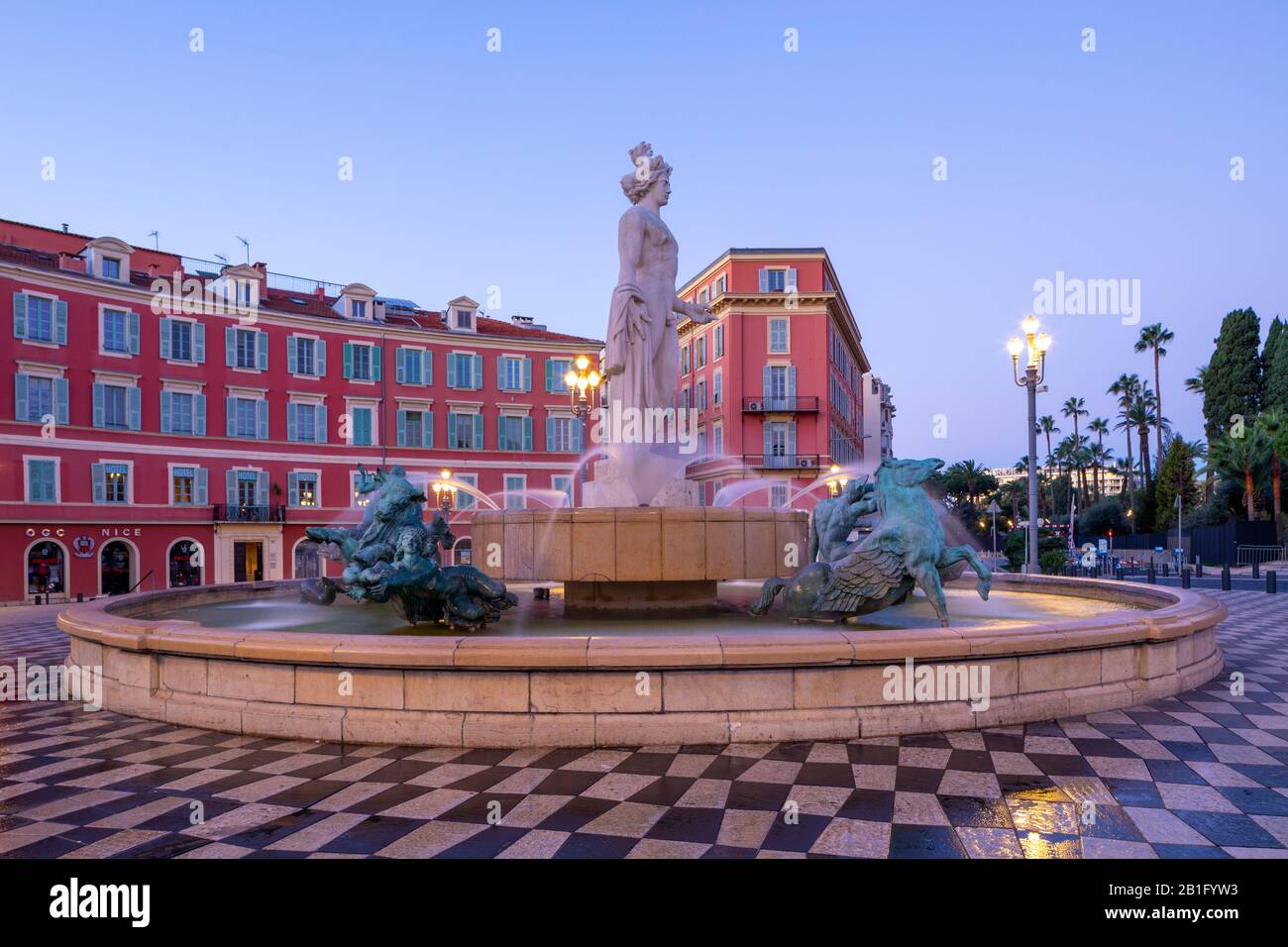 Place massena fountains hi-res stock photography and images - Alamy
