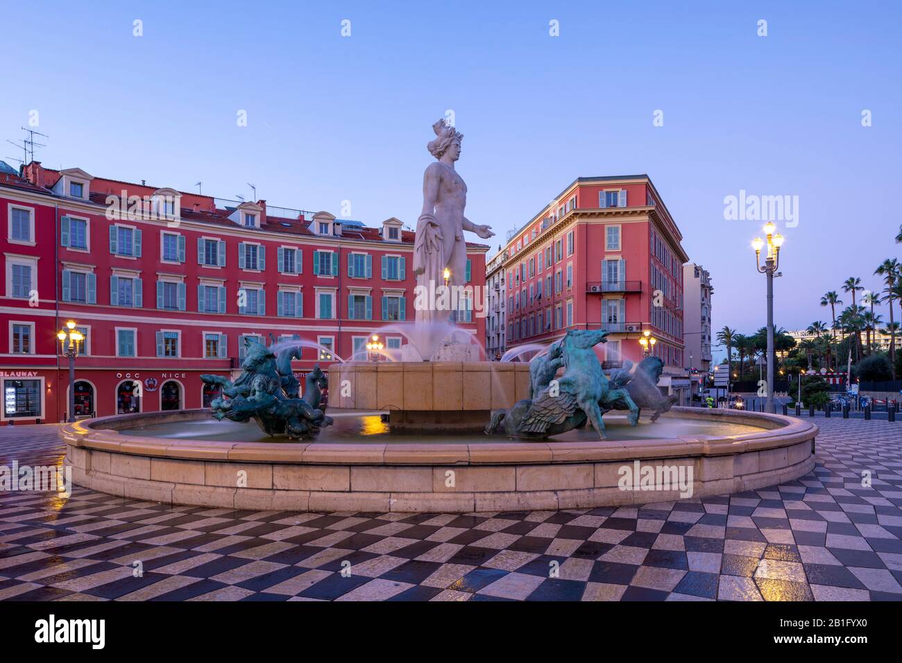 Statue of Apollo at Place Massena, Nice, South of France Stock Photo ...