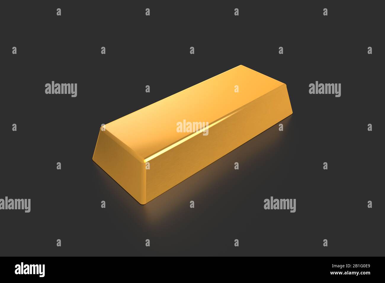3d rendering, finance concept, stack of gold bar row, isolated on dark ...