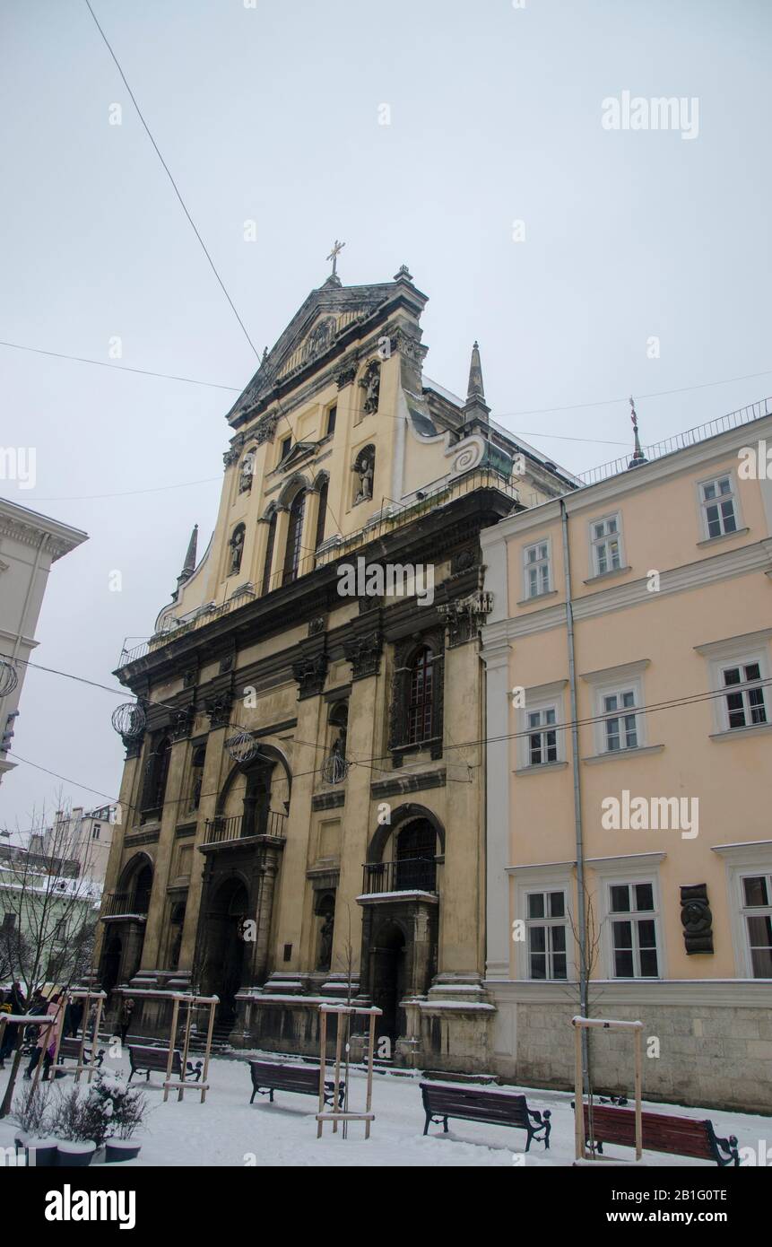 Historical Buildings in Lviv Stock Photo - Alamy