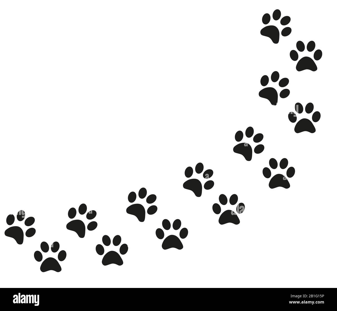 Track cat dog tracks Cut Out Stock Images & Pictures - Alamy