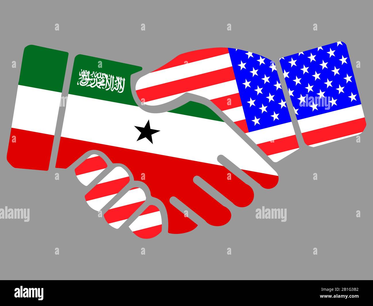 Republic of Somaliland and USA flags Handshake vector Stock Vector ...