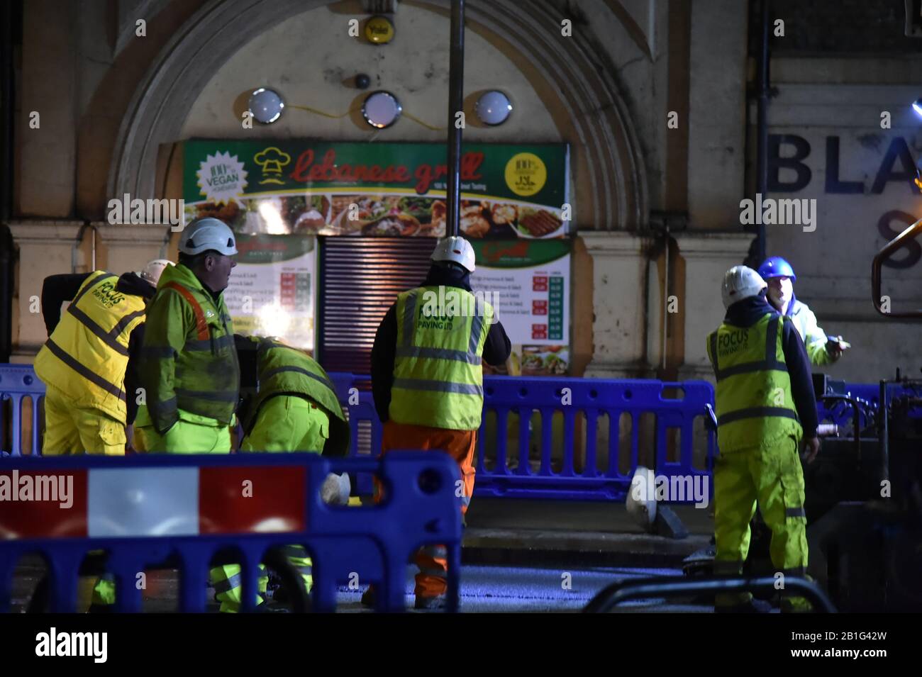 Maintenance workers on a night shift Stock Photo - Alamy