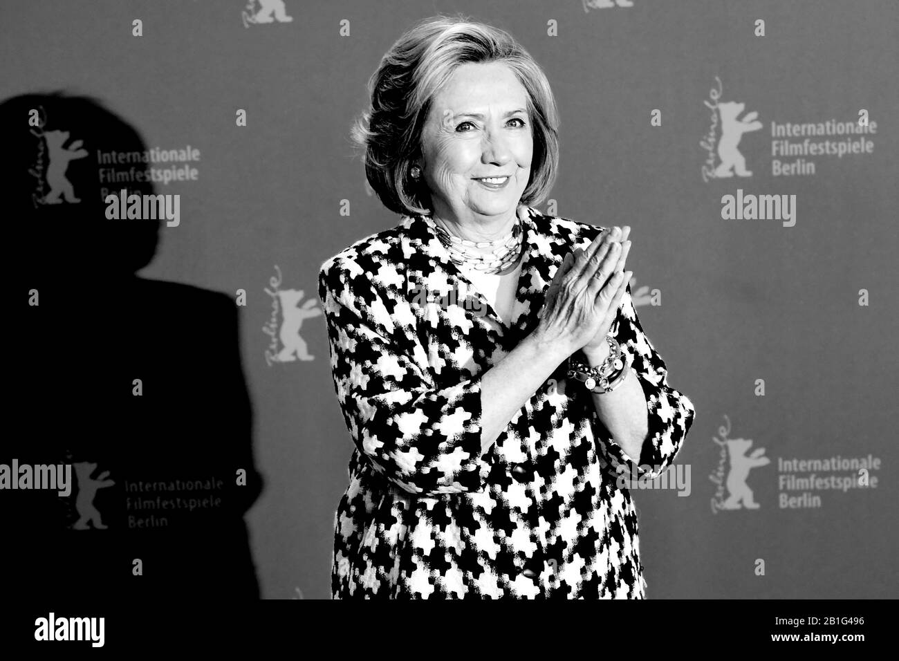 Hillary photocall Black and White Stock Photos & Images - Alamy