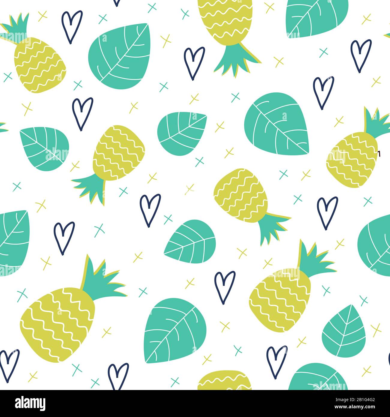 Seamless pineapple pattern. Tropical background vector illustration ...