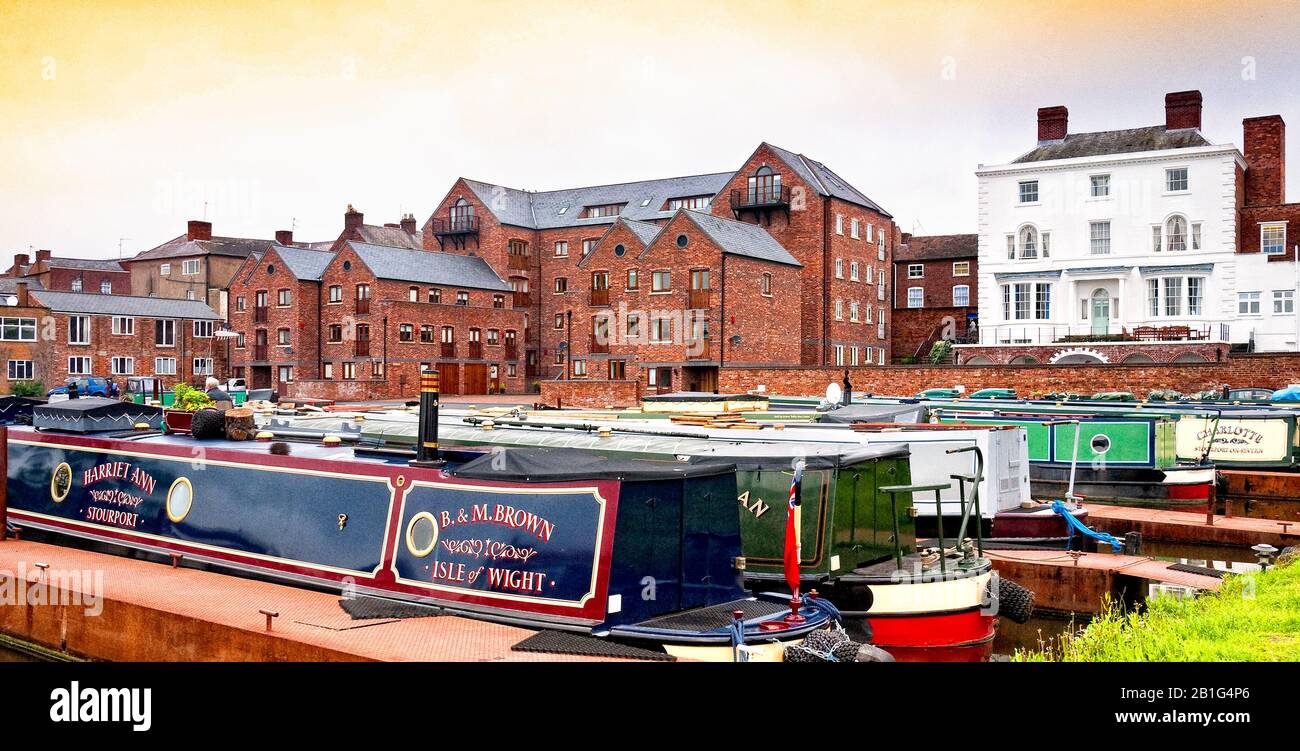 Stourport Basin where the River Severn meets the Staffordshire and ...