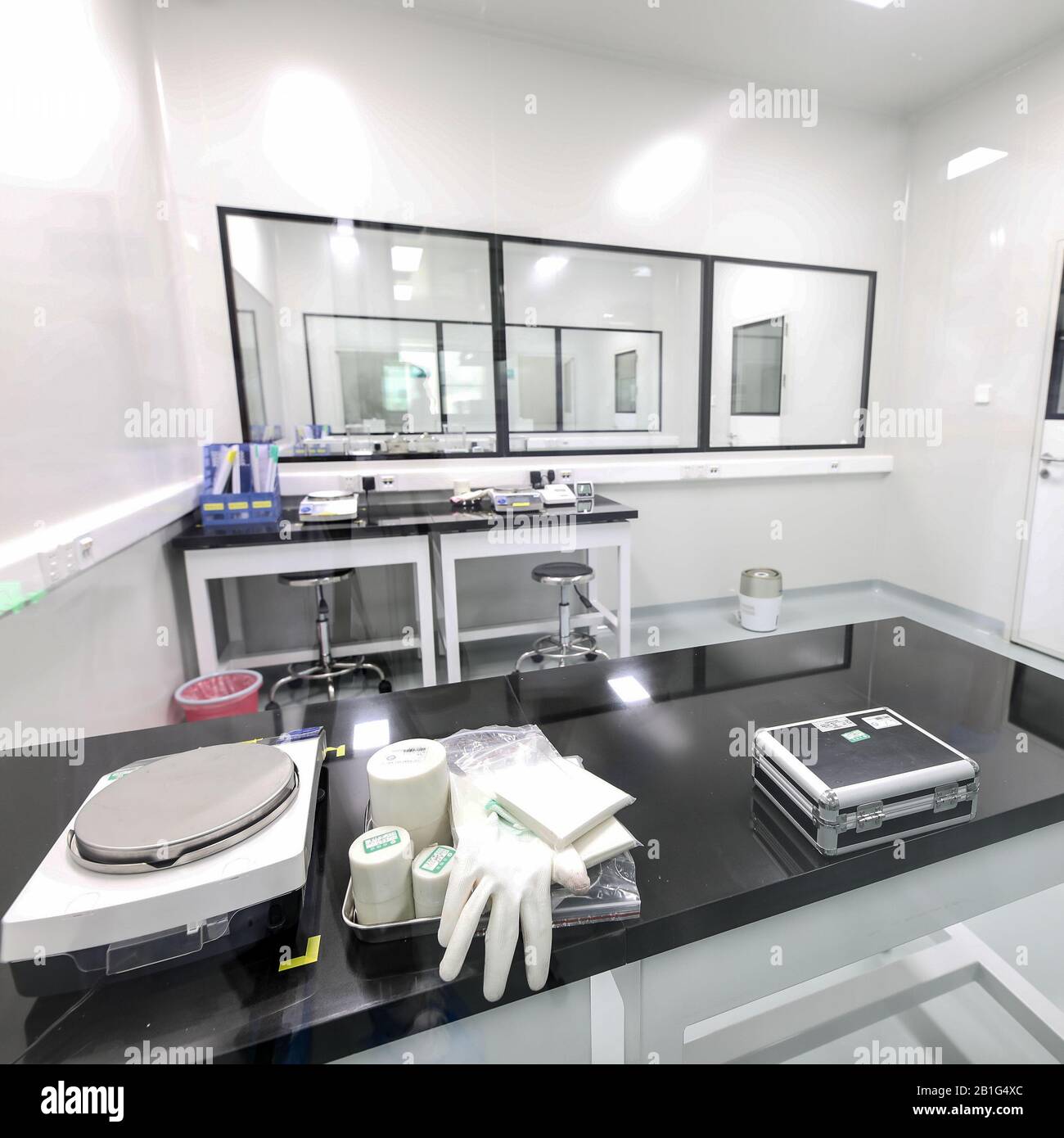 BEIJING, CHINA - JUNE 03, 2019: Modern drug manufacturing laboratory ...