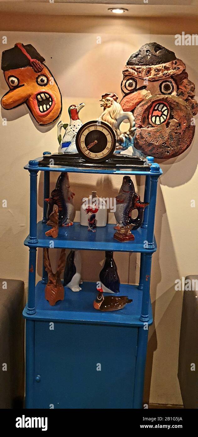 vintage cafe bar soviet design interior Stock Photo - Alamy