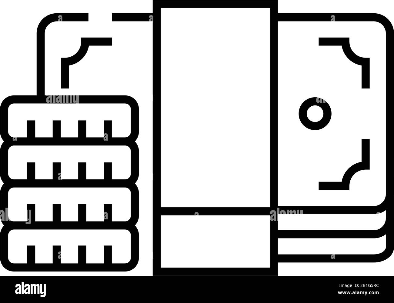 Earnings line icon, concept sign, outline vector illustration, linear ...