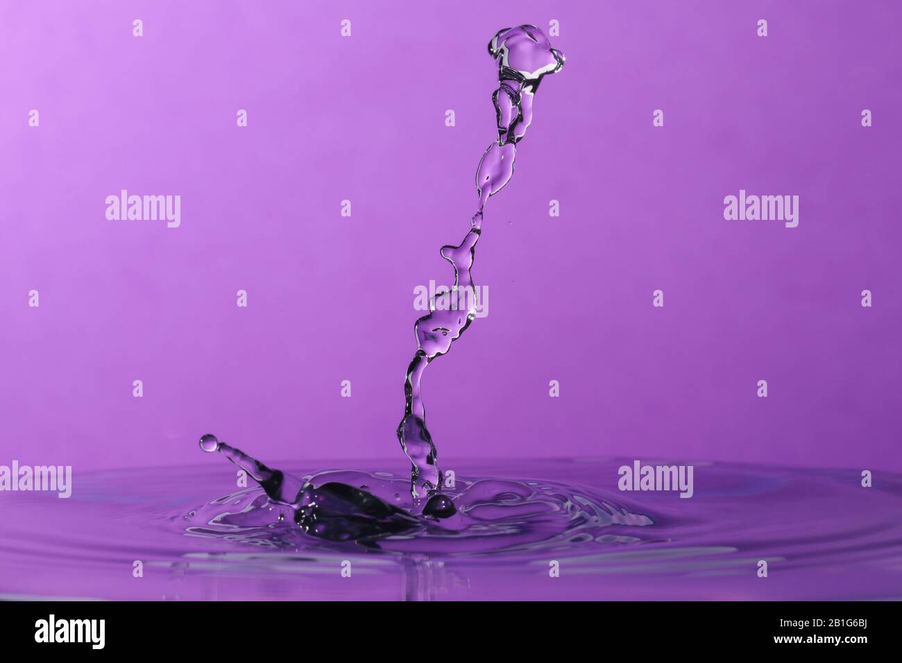 Abstract photograph of a water drop collision created with two water ...