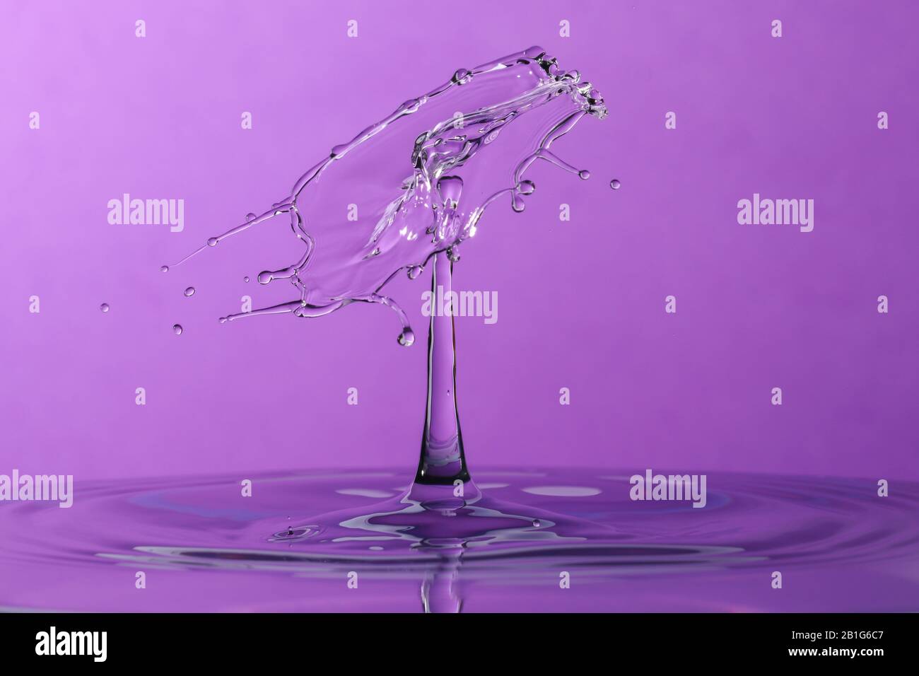Abstract photograph of a water drop collision created with two water ...