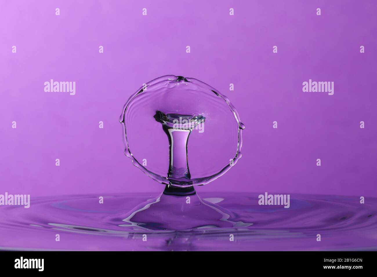 Abstract photograph of a water drop collision created with two water ...