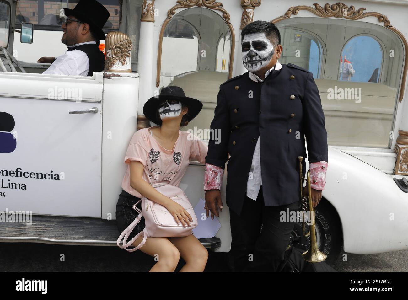 Lima, Peru. 23rd Feb, 2020. Artist perform during a parade for carnival ...