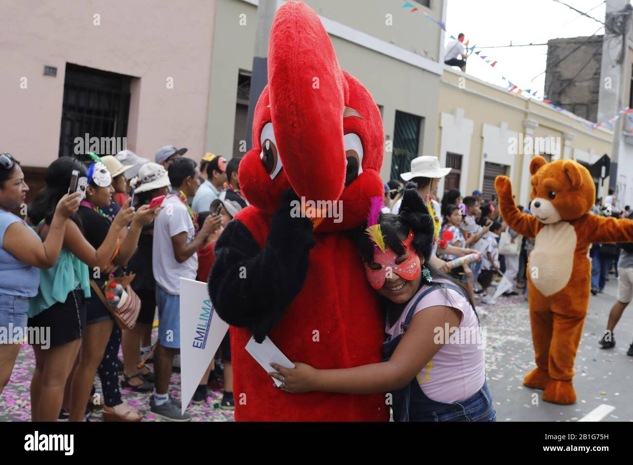 Lima, Peru. 23rd Feb, 2020. Artist perform during a parade to celebrate ...
