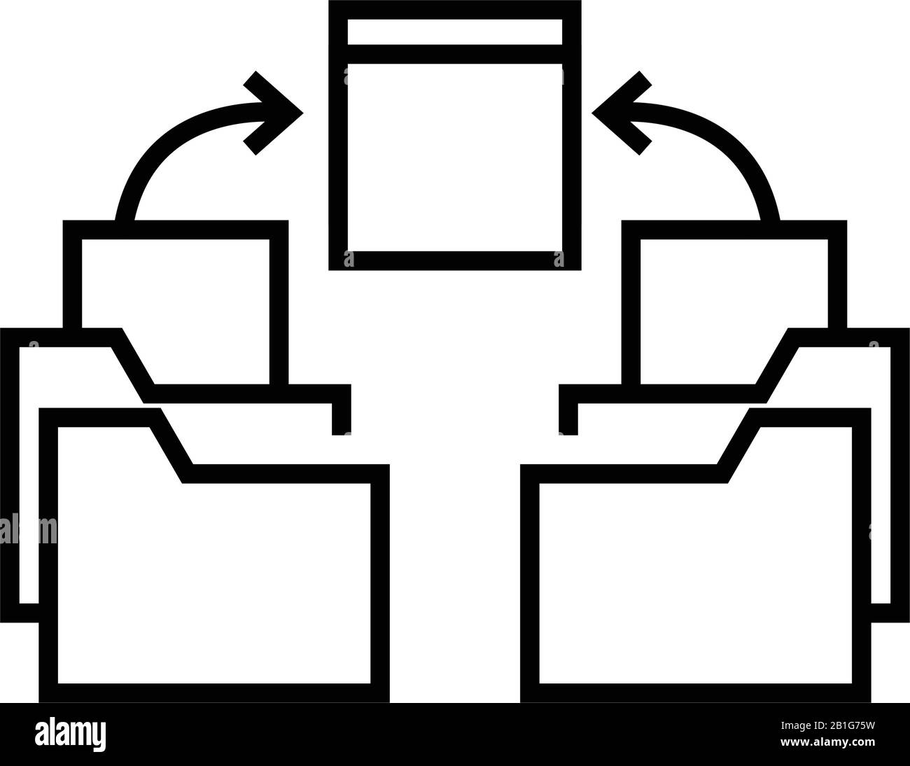 Files configuration line icon, concept sign, outline vector ... Files configuration line icon, concept sign, outline vector ...