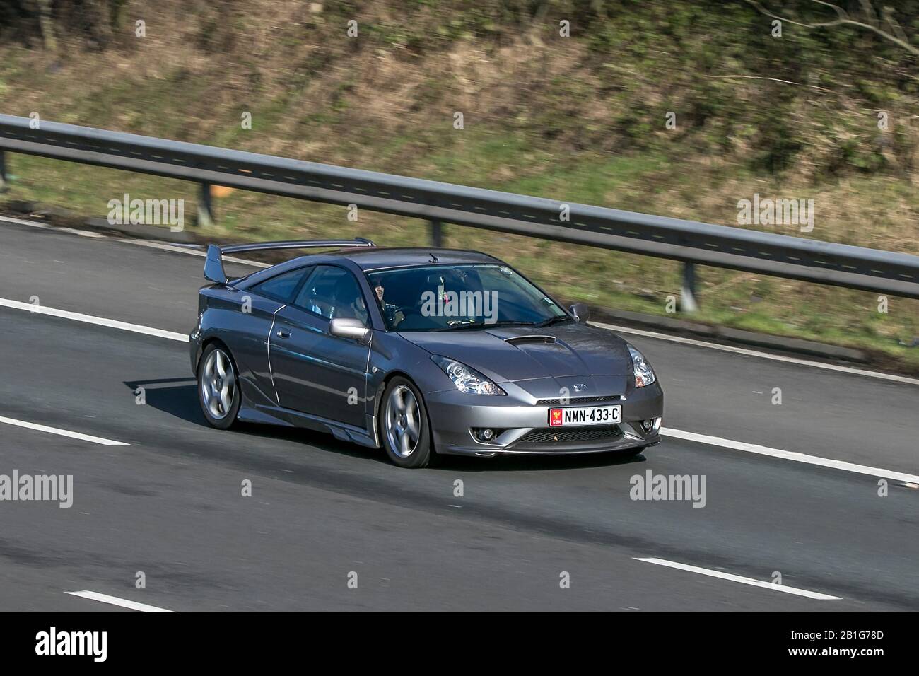 driving on the M6 motorway near Preston in Lancashire, UK Stock Photo ...