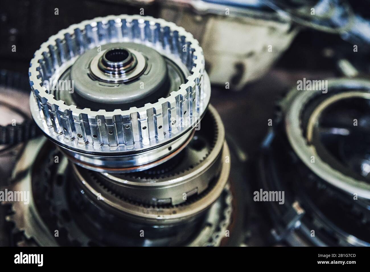 Details of a disassembled automatic transmission of a passenger car ...
