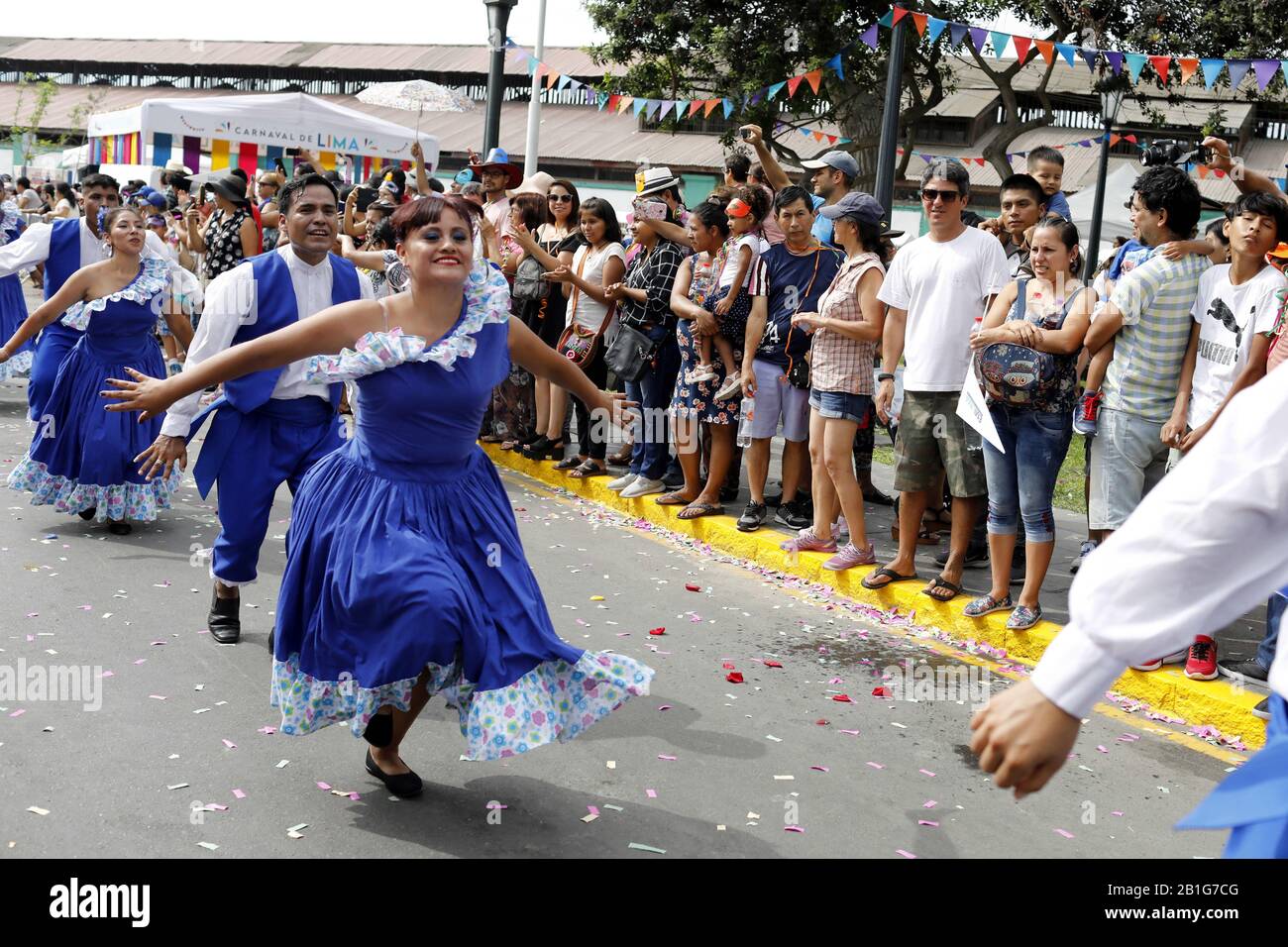 Lima, Peru. 23rd Feb, 2020. Artist perform during a parade to celebrate ...