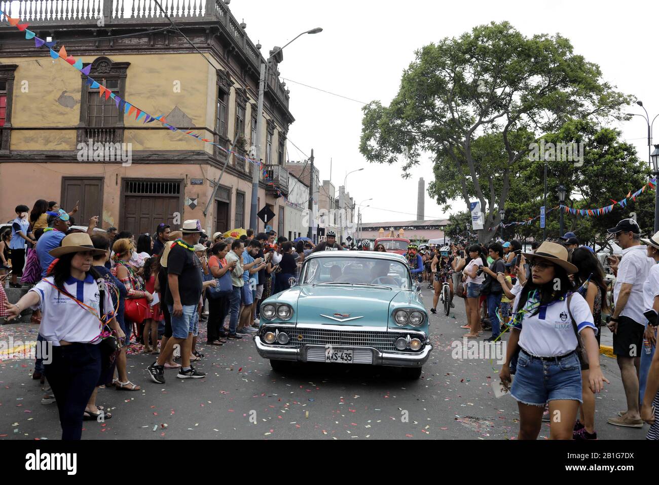 Lima, Peru. 23rd Feb, 2020. An old car Chevrolet is seen during a ...