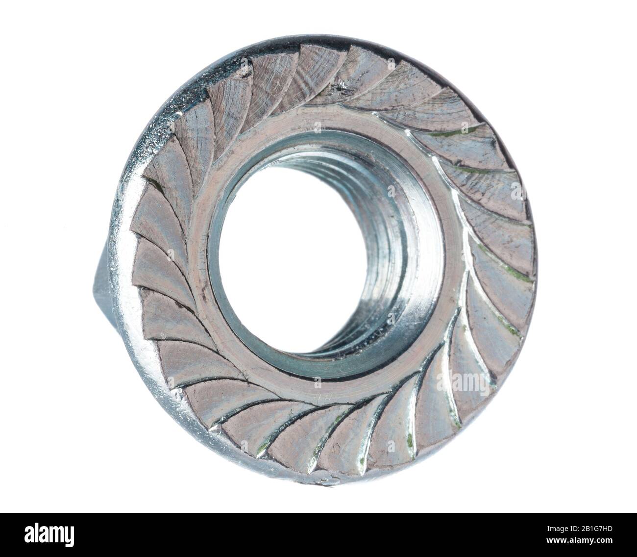 Metal nut isolated on white background. creative photo Stock Photo - Alamy
