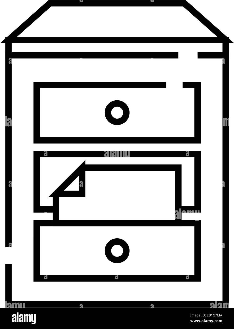 Files case line icon, concept sign, outline vector illustration, linear ...