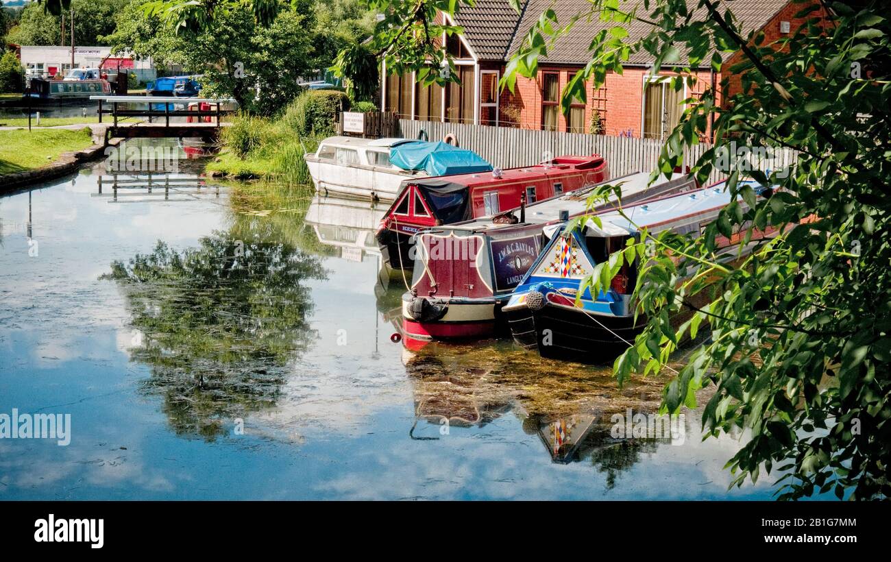 Langley Mill Canal Basin on the Erewash Canal, Derbyshire, England, UK ...