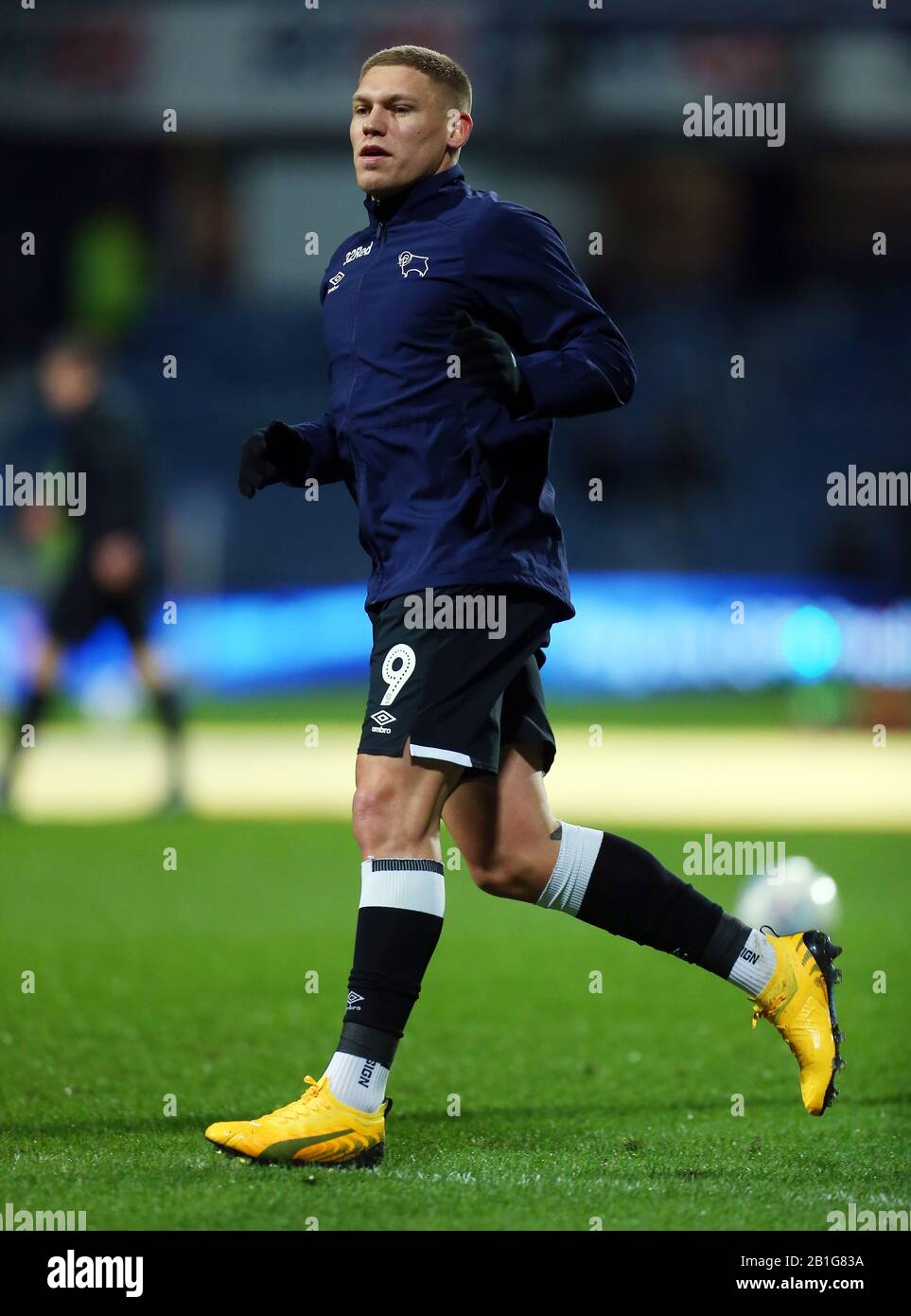 Derby County's Martyn Waghorn in the warm up before the Sky Bet ...