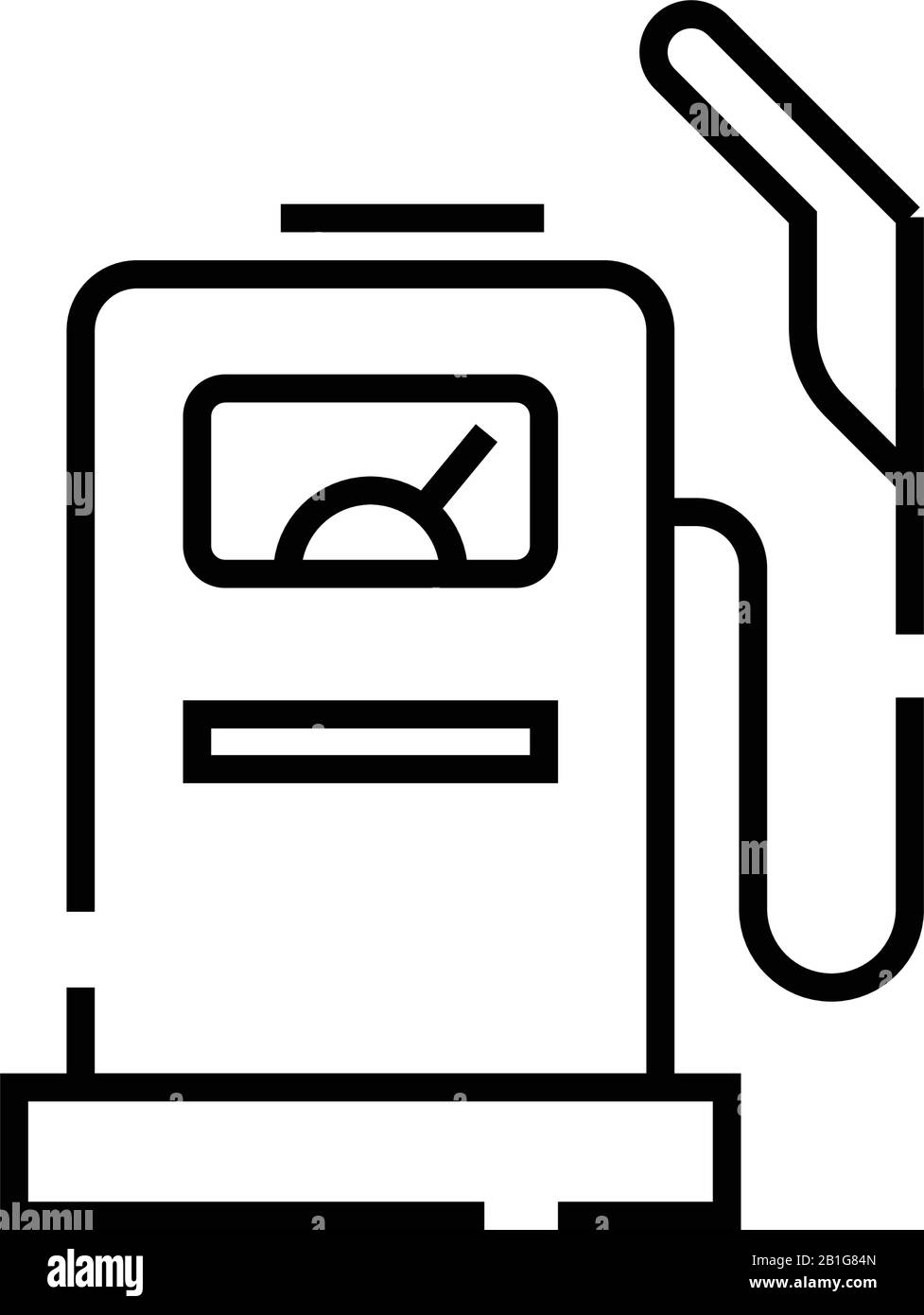 Gas Station Line Icon Concept Sign Outline Vector Illustration Linear Symbol Stock Vector