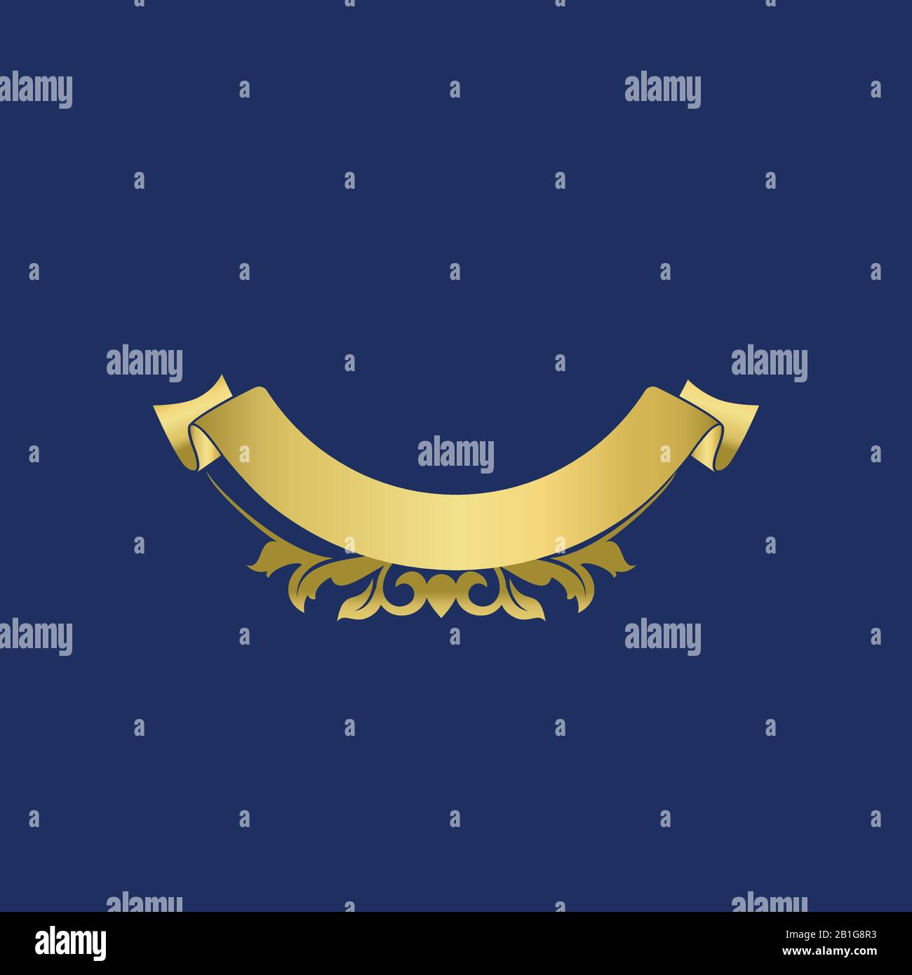 Gold ribbon - Royal Place Logo Template - Stylish letter place for logo ...