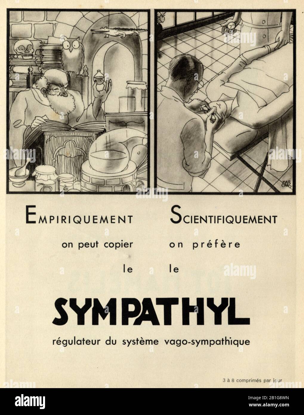 Publicité ancienne. Sympathyl Stock Photo - Alamy