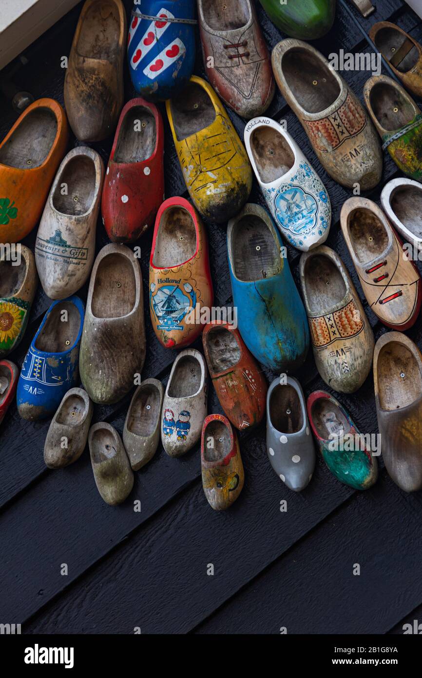 Zaanse Schans, Netherlands - January 20, 2020: Old traditional handmade ...