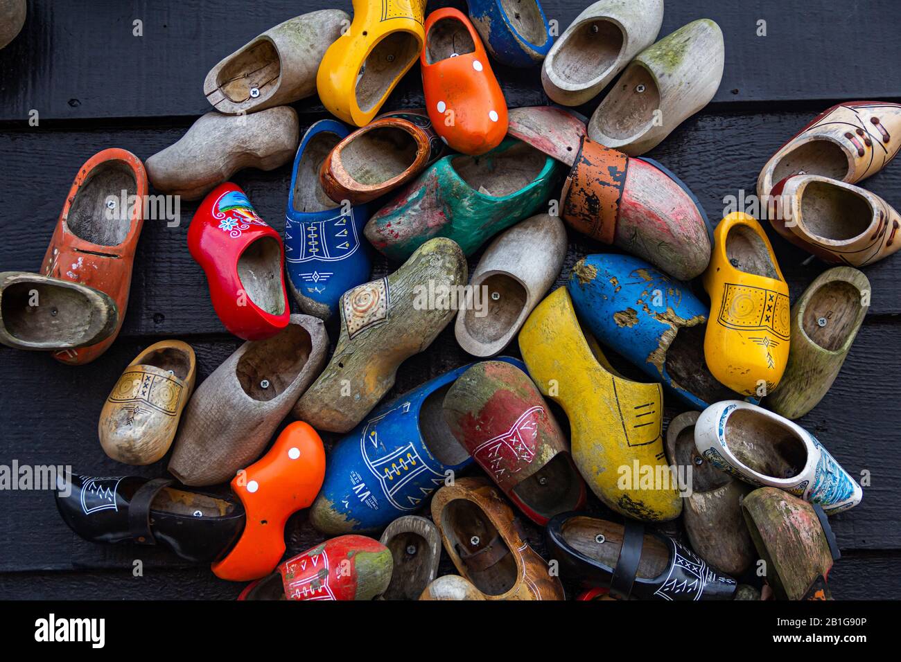 Zaanse Schans, Netherlands - January 20, 2020: Old traditional handmade ...