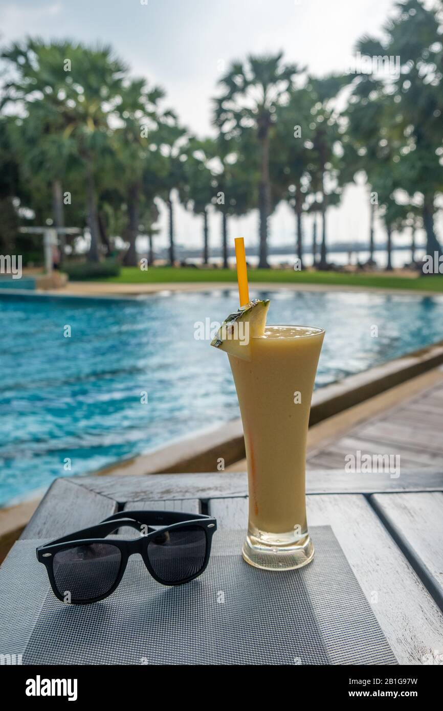 Tropical pool accessories hi-res stock photography and images - Alamy