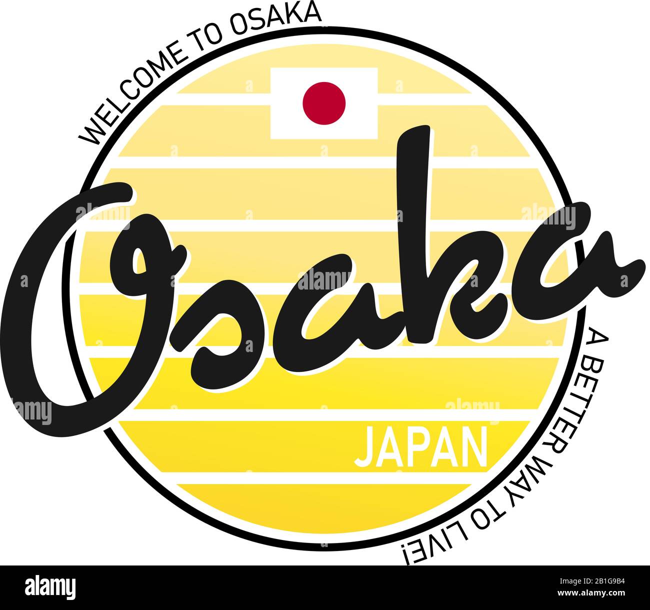 Osaka, Japan slogan for t-shirt design. Typography graphics with ...