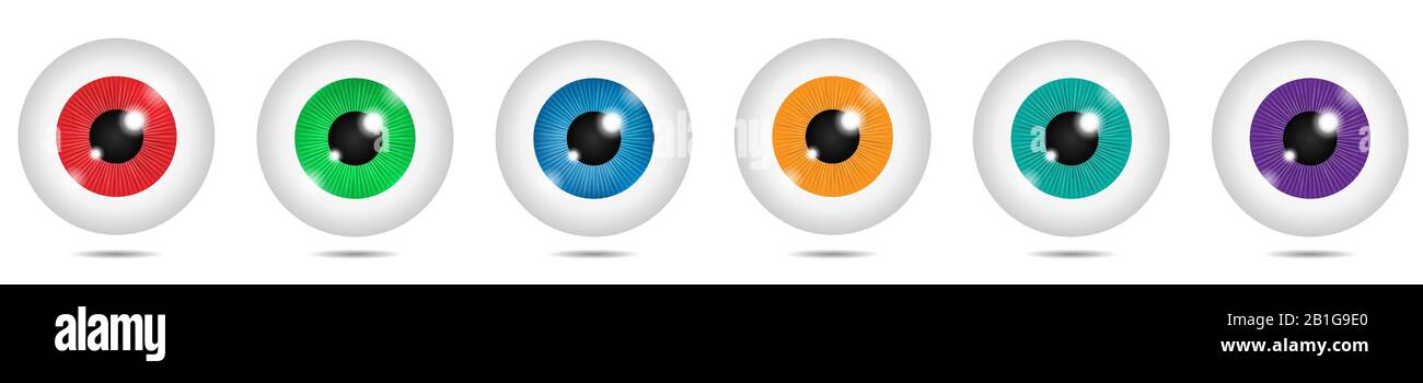 Realistic Colored eyes Stock Vector Image & Art - Alamy