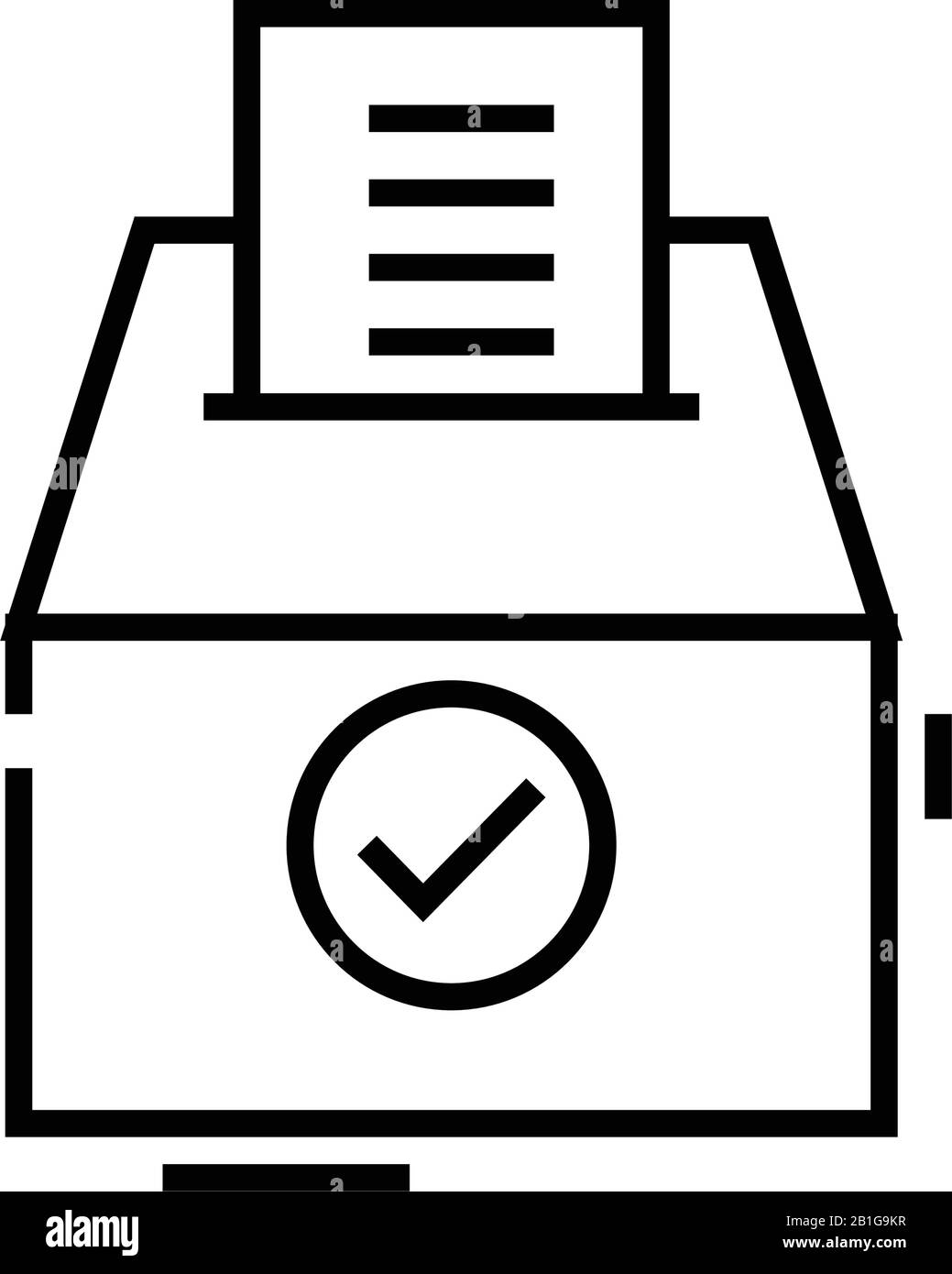 Elections line icon, concept sign, outline vector illustration, linear ...