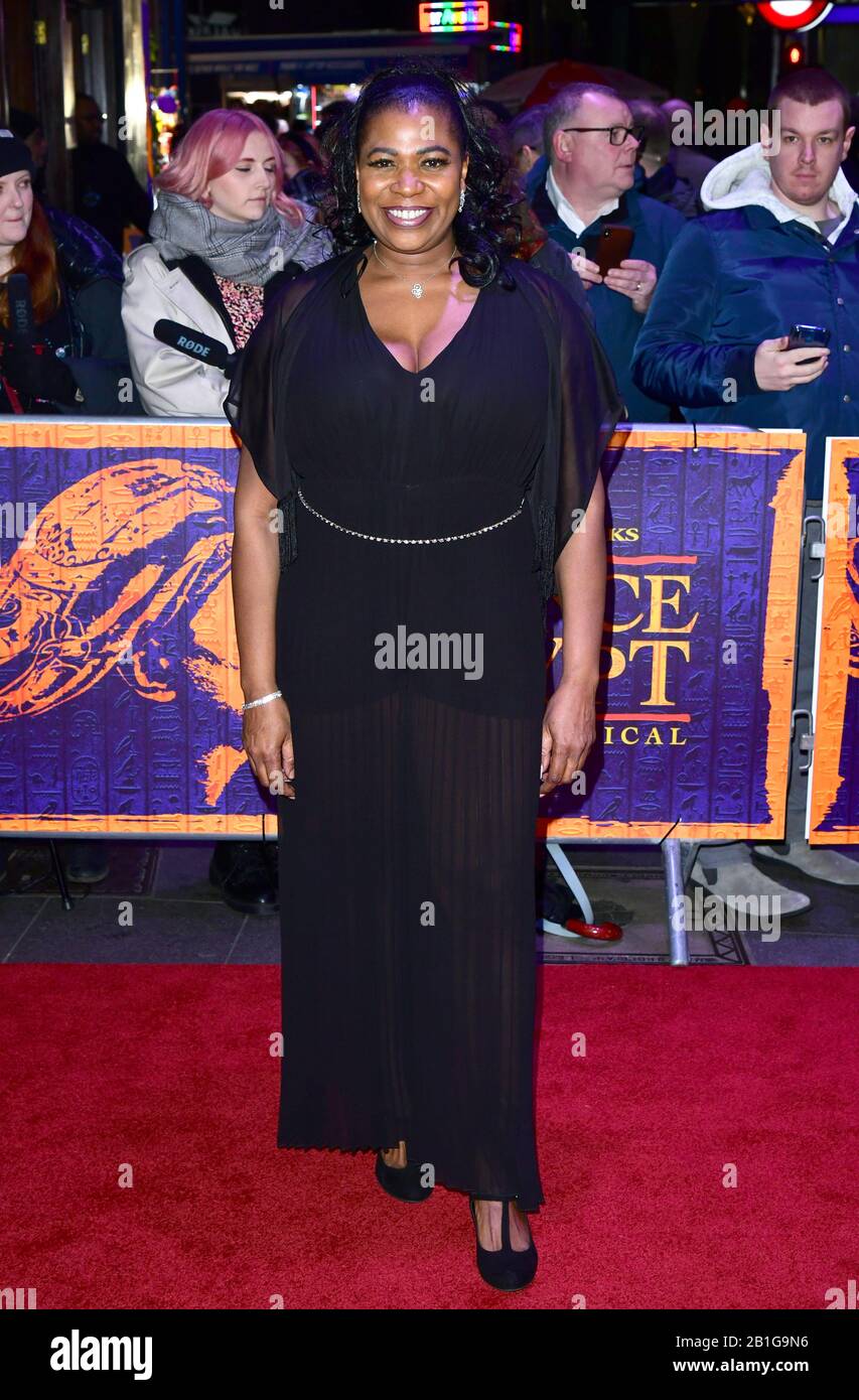 Brenda Edwards attending the first night of new play The Prince of ...