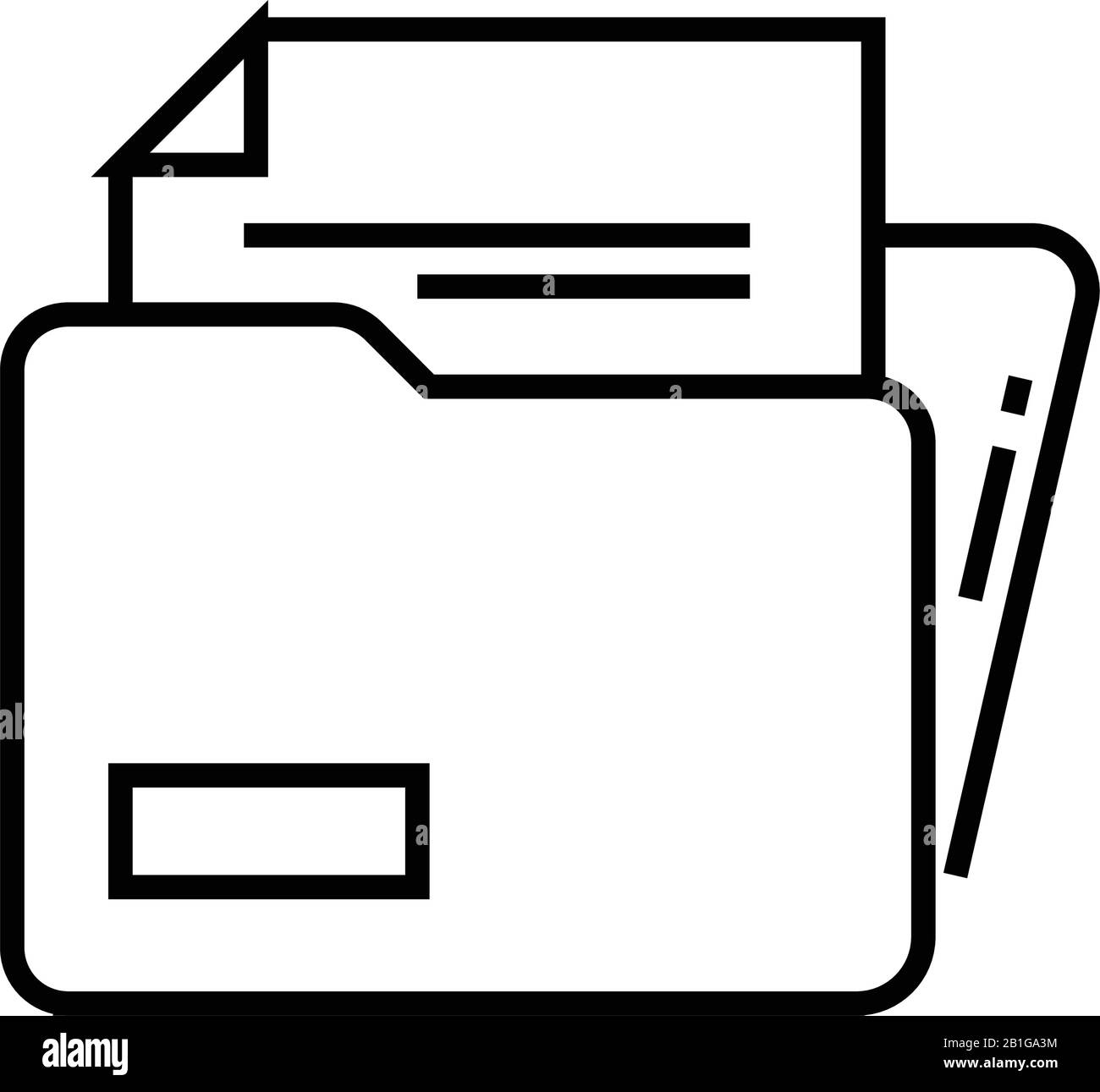 Files line icon, concept sign, outline vector illustration, linear ...