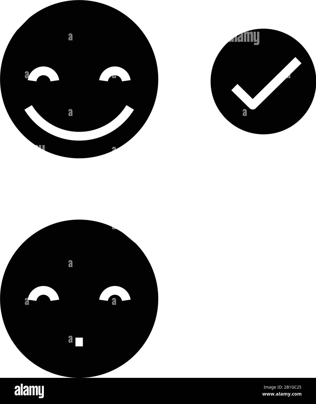 Affective evaluation black icon, concept illustration, vector flat ...