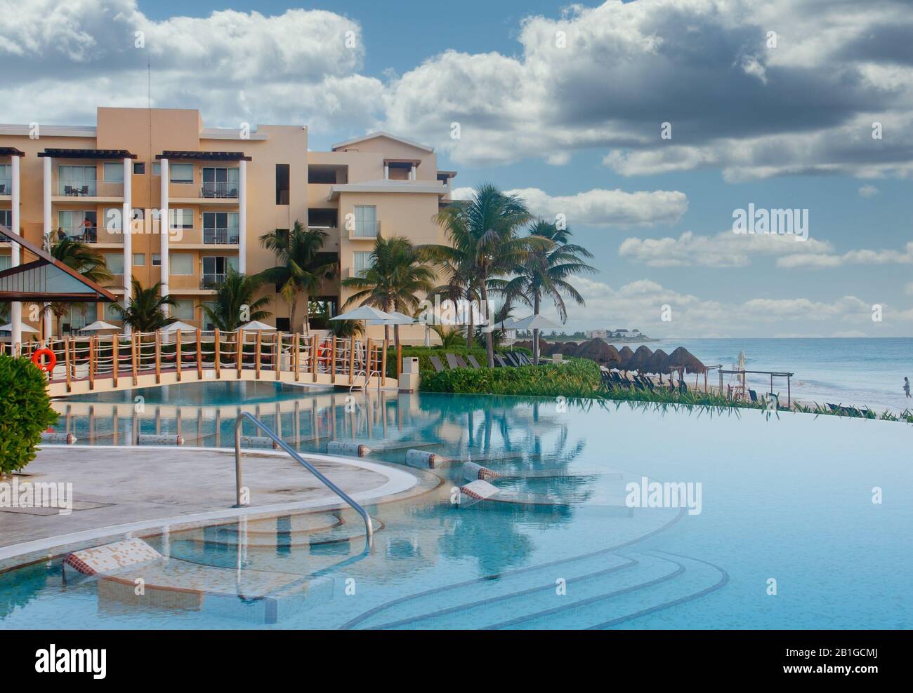 Calm Pool by Morning Beach Stock Photo - Alamy