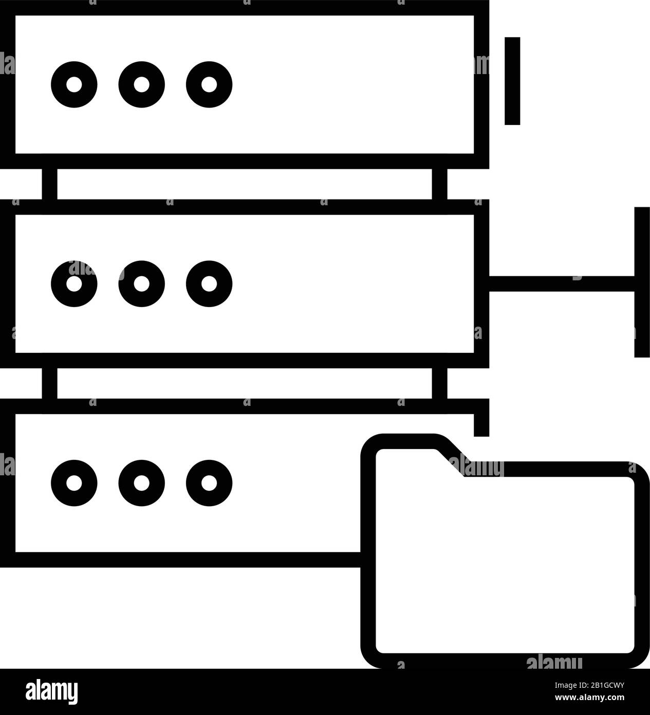 File case line icon, concept sign, outline vector illustration, linear ...