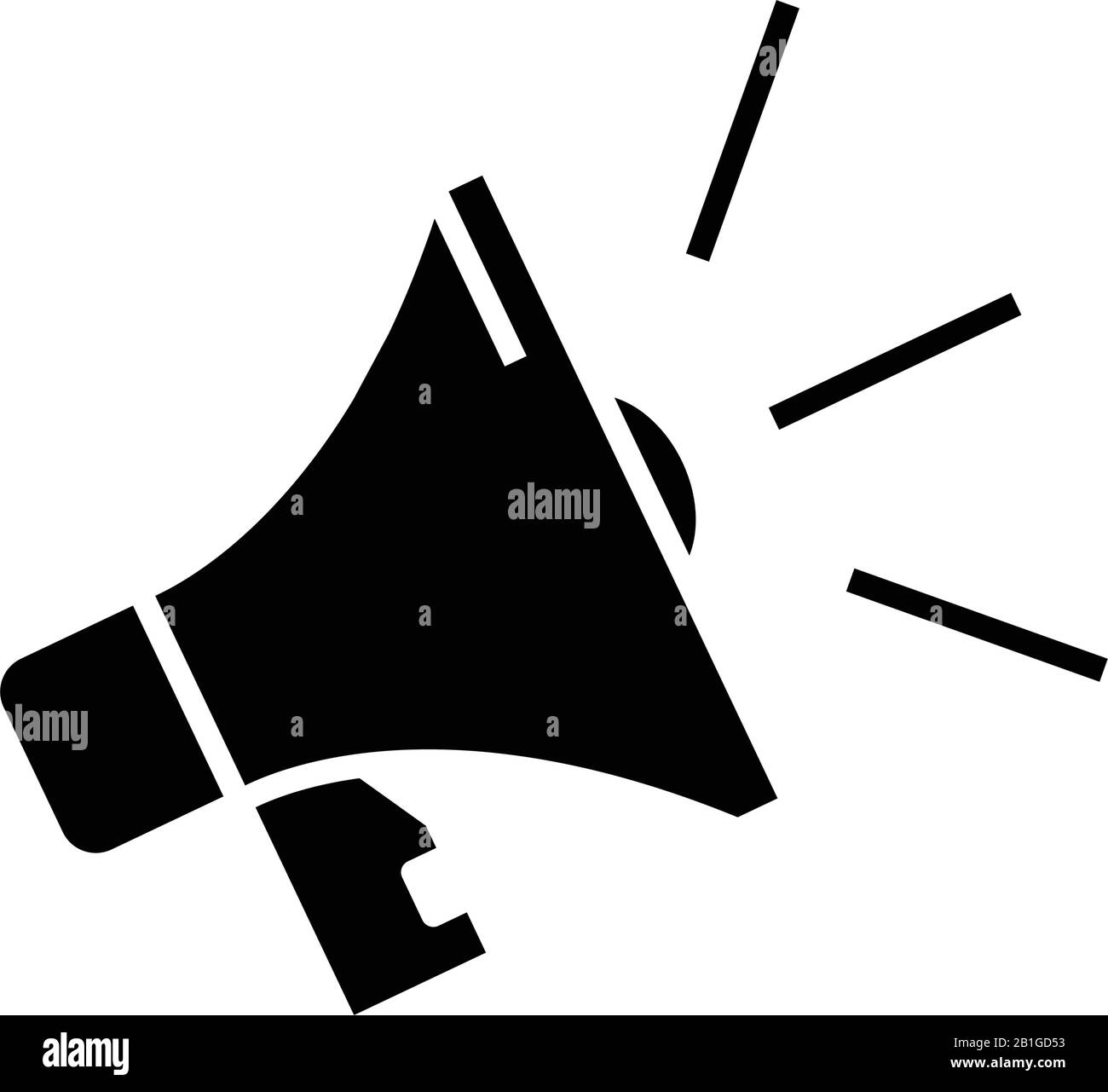 Advertisement black icon, concept illustration, vector flat symbol ...