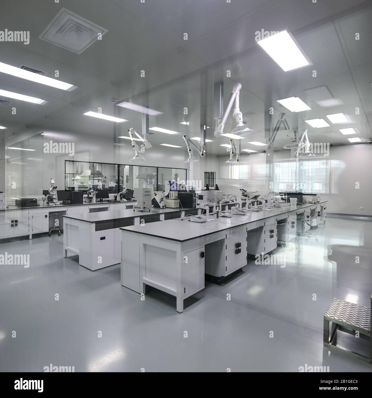 BEIJING, CHINA - JUNE 03, 2019: Modern drug manufacturing laboratory ...