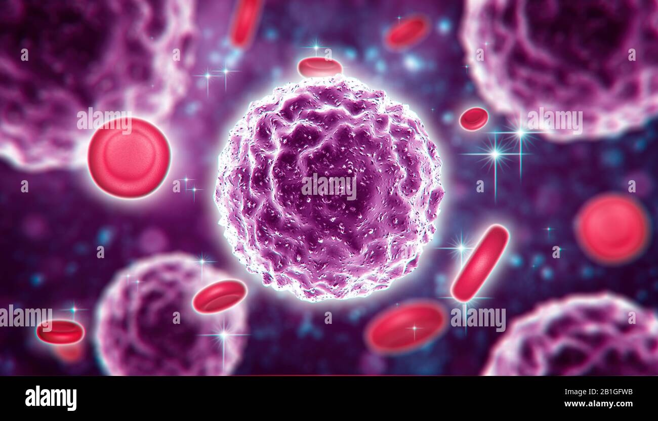 Microscopic view of influenza virus cells. 3D medical illustration ...