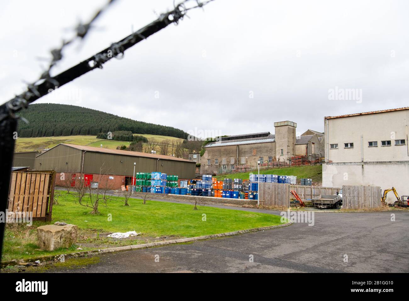 Silvia Vicker and Michael Lhombreand residents in Walkerburn in the ...