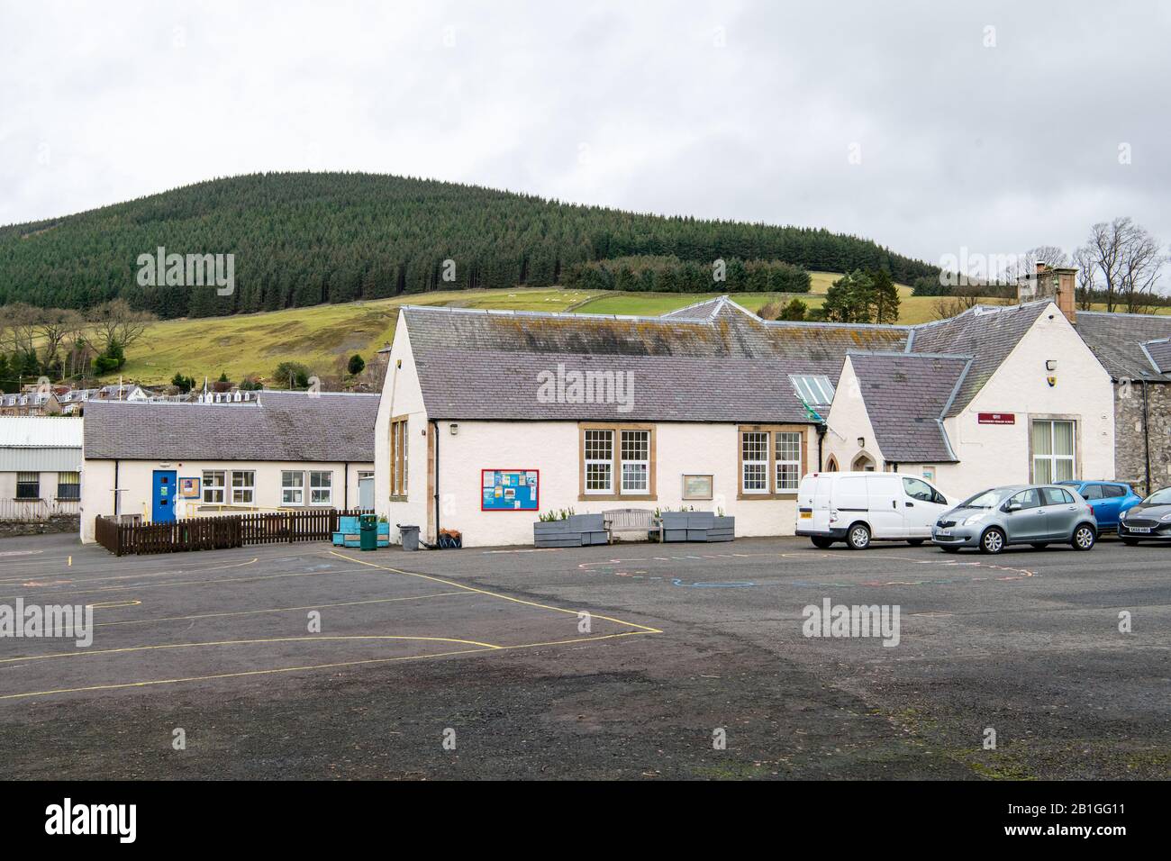 Silvia Vicker and Michael Lhombreand residents in Walkerburn in the ...