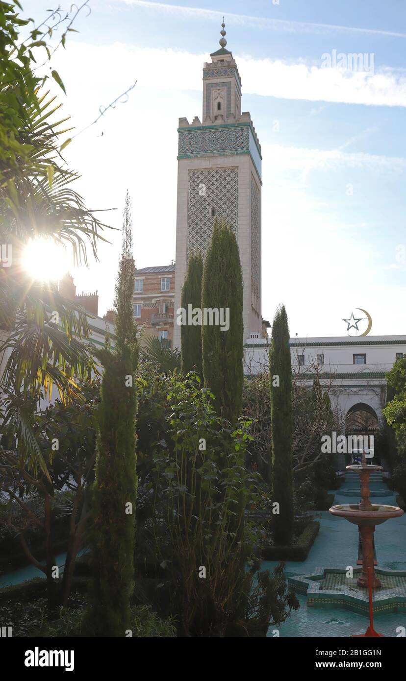 Great Mosque of Paris - Muslim temple in France Stock Photo - Alamy