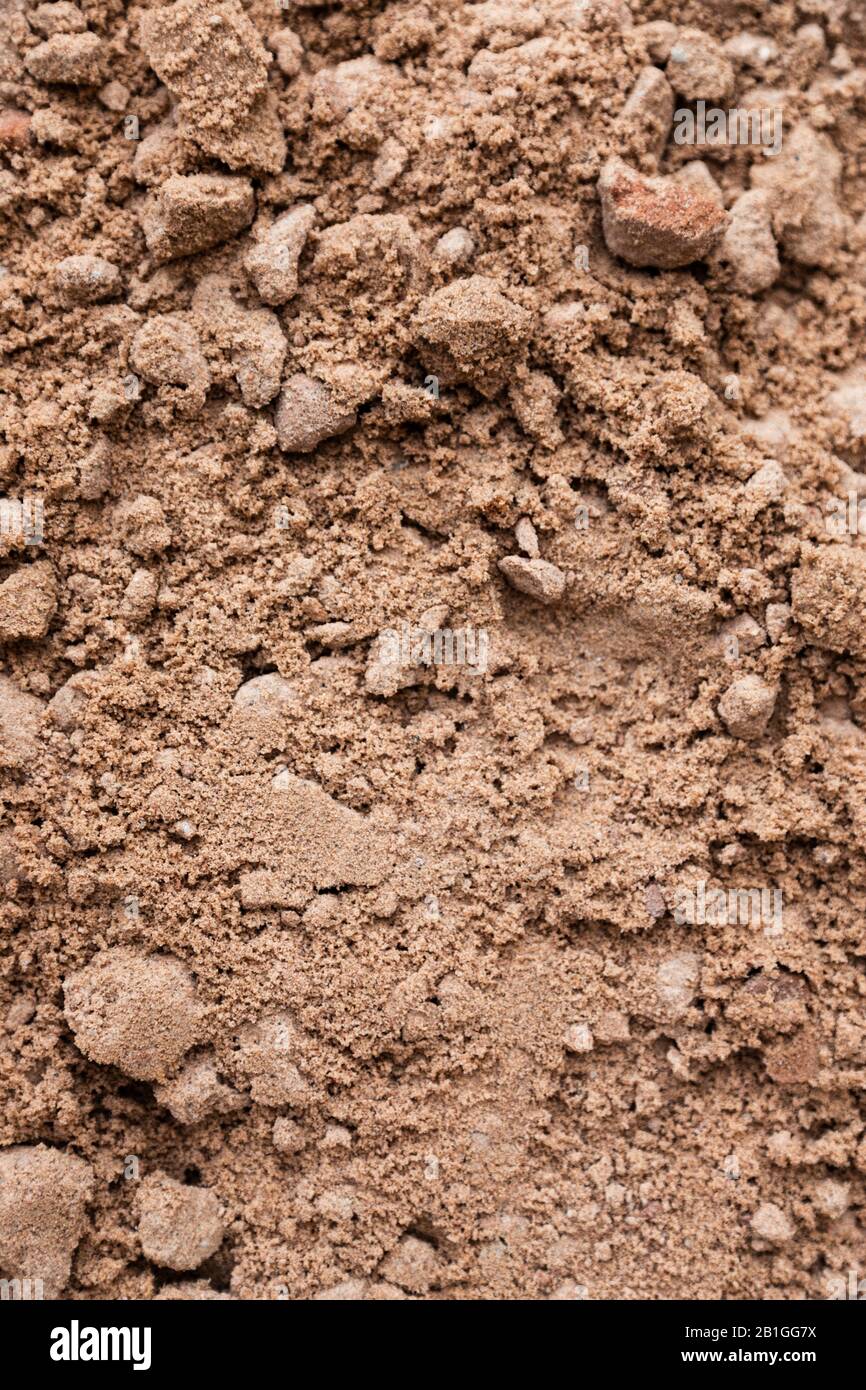 Brown ground surface. Close up natural background. Ground texture ...