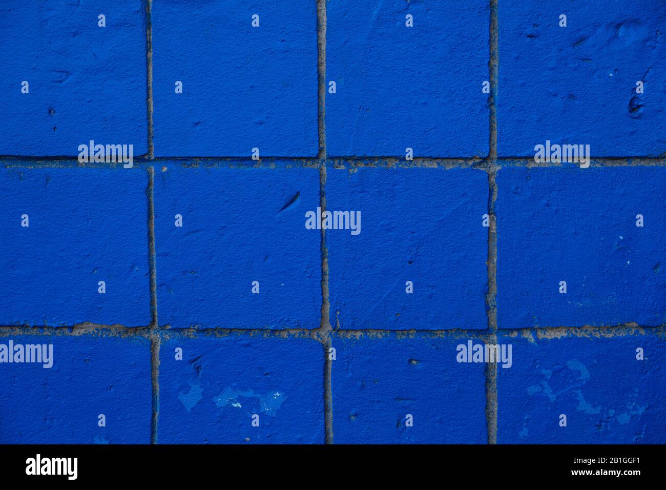 Small blue weathered and damaged tiles wall background texture Stock ...