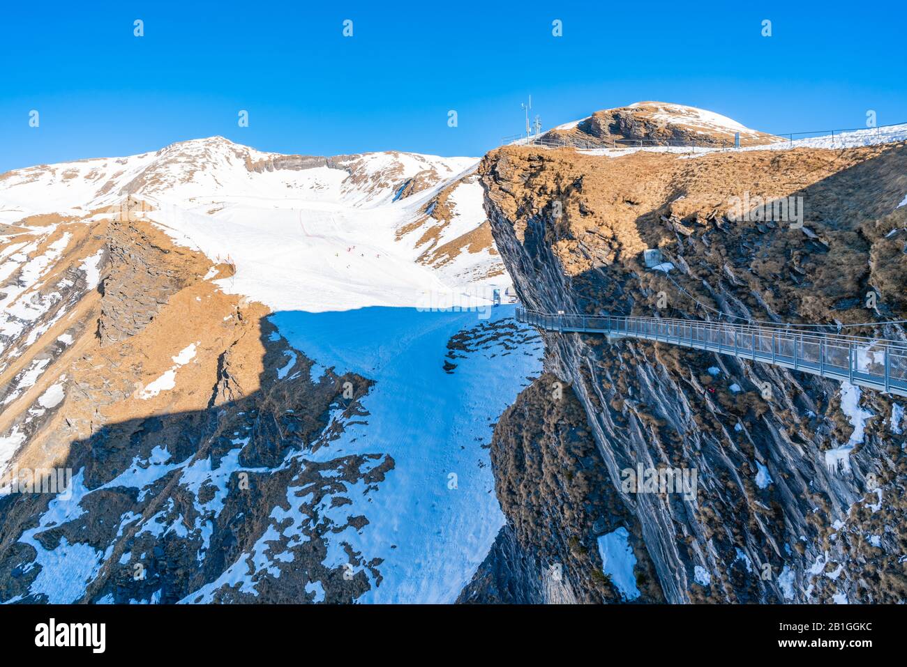 Grindelwald winter bridge hi-res stock photography and images - Alamy